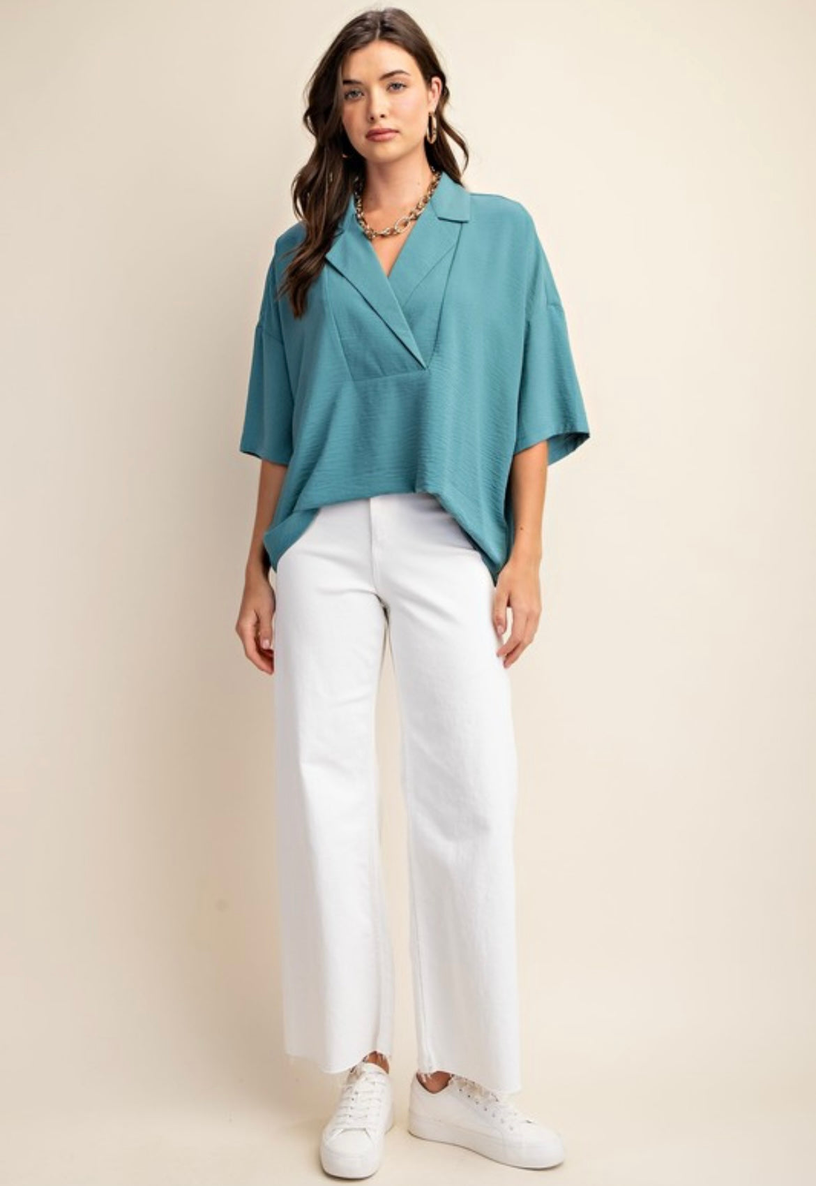 Lady Luck Collared Top – Poppy and Co Boutique